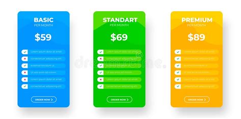 Ui Ux Pricing Design Tables With Tariffs Subscription Features Checklist And Business Plans Set