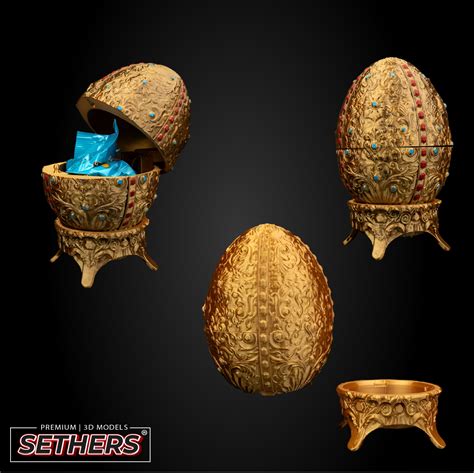 Ornate Easter Egg Hidden Container 3d Printer Model Files