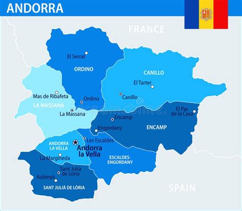 Andorra Administrative Map Stock Illustrations 707 Andorra