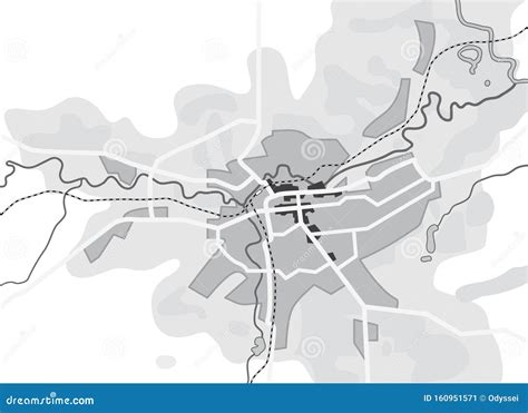Map Of The City Navigation Tourist Guide Route Urban Chart
