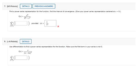 Solved Points DETAILS PREVIOUS ANSWERS Find A Power Chegg