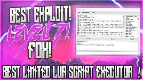 OMFG BEST ROBLOX HACK EXPLOIT FOX BEST LIMITED LUA SCRIPT EXECUTOR ACTUALLY WORKING