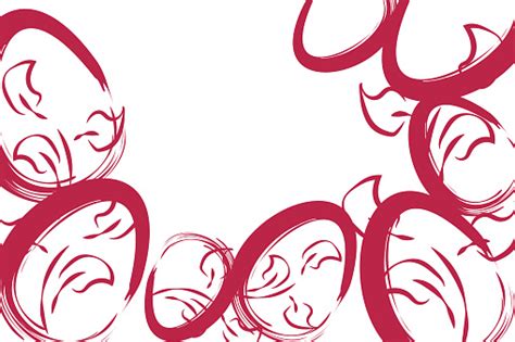 벡터 손으로 그린 브러시 스트로크 생생한 자홍색 달걀이 있는 부활절 디자인 현대적인 미니멀리스트 스타일 가로 포스터 엽서 웹 사이트 페이지 배너 브로셔 텍스트 복사 공간이