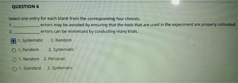 Solved QUESTION A An Measurement Is One In Which Chegg