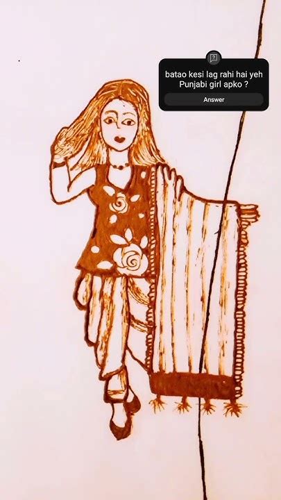 Protrait Mehndi Class 1 Punjabi Girl Protrait Mehndi Art Mehndi