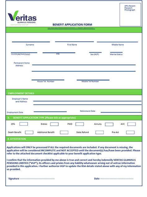 Benefit Application Form Guide Pdf