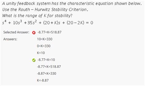 Solved A Unity Feedback System Has The Characteristic