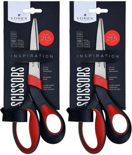 LOREX Ножницы Comfort-Grip Inspiration 215 мм, черно-красный ...