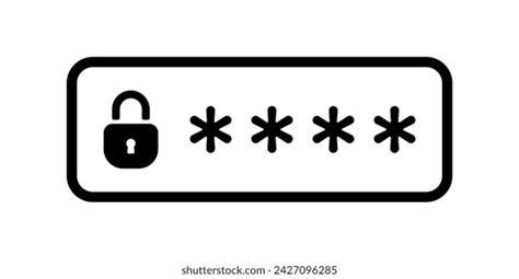 Vector Password Locked Indicator Illustration Stock Vector Royalty