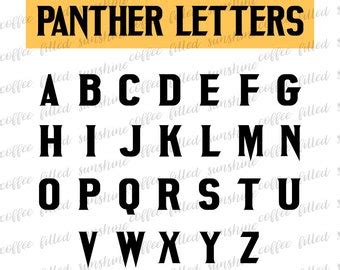 Black Panther Font Etsy