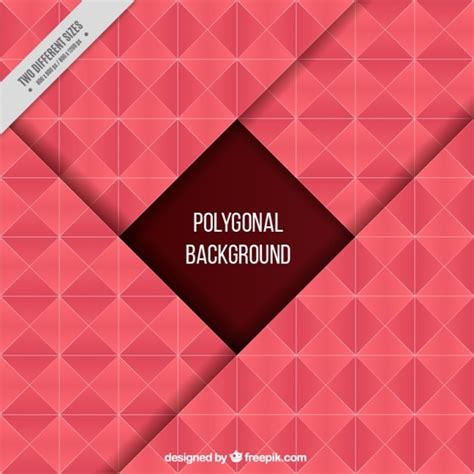 Free Vector Polygonal Red Background
