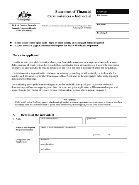Financial Statement Doc Template PdfFiller