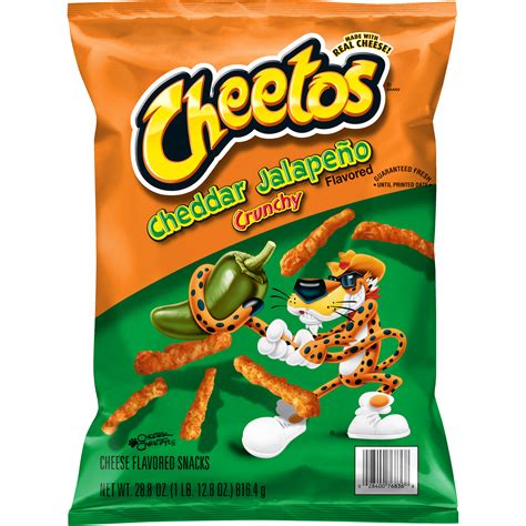 Cheetos Crunchy Cheddar Jalapeno Flavored Cheese Flavored Snacks