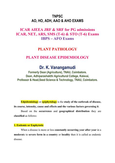 Plant Disease Epidemiology Pdf