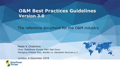 Pdf Oandm Best Practices Guidelines Solar Trade Association · Global Oandm Contract Templates O
