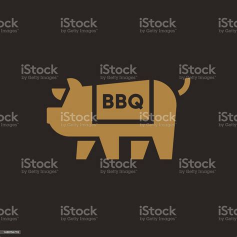 돼지 고기 실루엣 고기 돼지 식당 및 농장 일러스트 레이 션 디자인 벡터 아이콘 도살 빈티지 복고풍 돼지 돼지 바베큐 그릴 배지 라벨 템플릿 고기에 대한 스톡 벡터 아트 및