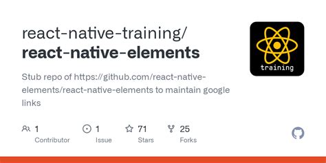 Github React Native Training React Native Elements Stub Repo Of Https Github React