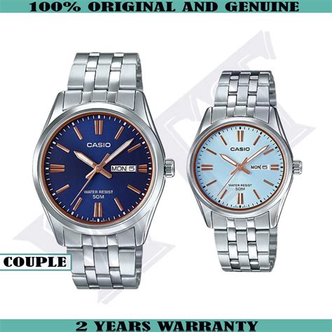 Casio Original Mtp 1335d 2a2 And Ltp 1335d 2a Couple Watch 2 Years