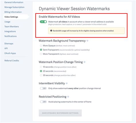 dynamic watermarks for videos sproutvideo support knowledge base