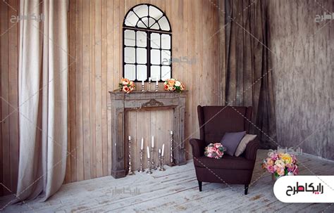 بک گراند آتلیه با دکور مبل