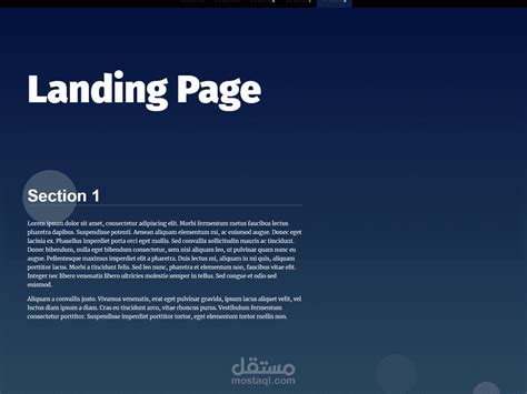 Responsive Landing Page مستقل