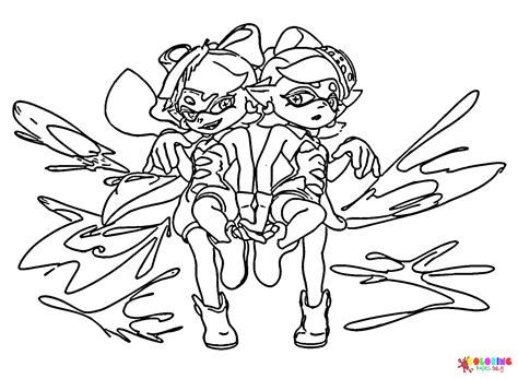 Splatoon Boy Coloring Pages 2025 Splatoon Boy Coloring Pages 2025