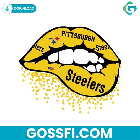 Pittsburgh Steelers Inspired Lips Svg