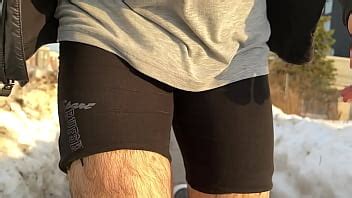 Risky Run On Frequently Used Sidewalk Aocdude Shows Flashes Of Cock And Balls In Fully