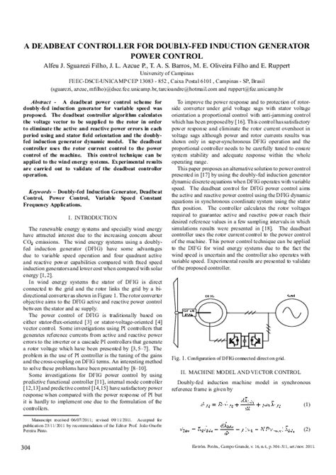 Pdf A Deadbeat Controller For Doubly Fed Induction Generator Power Control José Azcue
