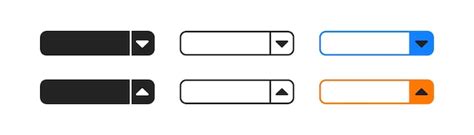 premium vector drop down menu icon on white background list bar