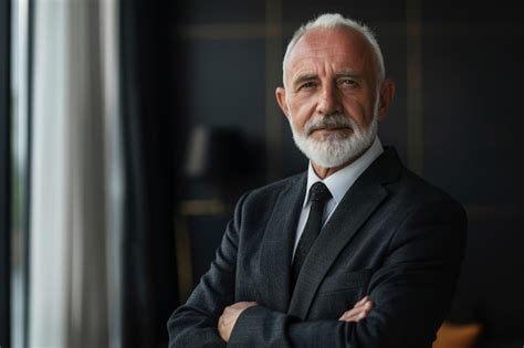 Premium Photo Portrait Of Confident Senior Businessman In Office