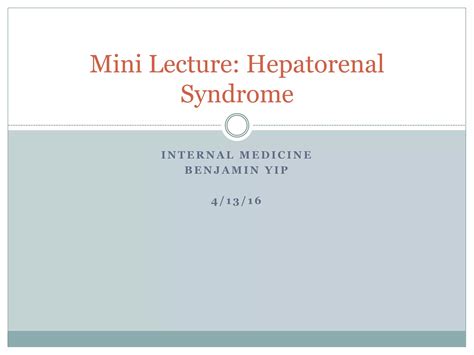 Hepatorenal Syndromepptx Endocrine And Metabolic Diseases Diseases