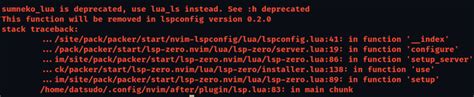 how to fix sumneko lua is deprecated use lua ls instead r neovim