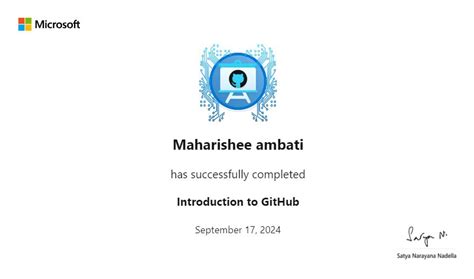 Maharishee Ambati On Linkedin Github Microsoftlearn Versioncontrol