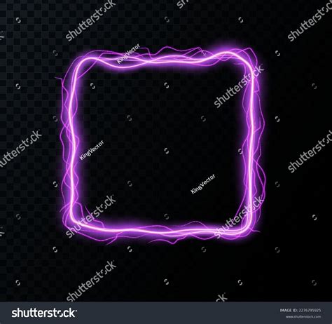 Lightning Vector Frame Curve Light Effect Stock Vector Royalty Free