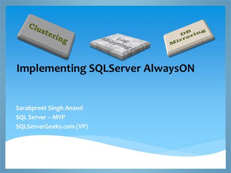SQL Server AlwaysON Implementation Configuration