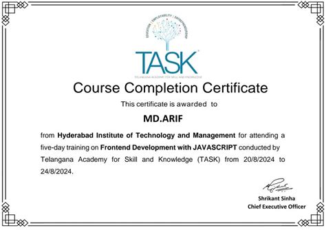 md arif on linkedin frontend developement with javascript
