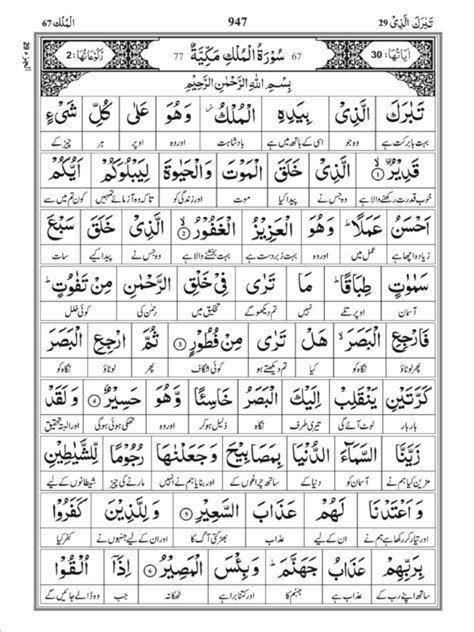 سورة الملک Translation Pdf
