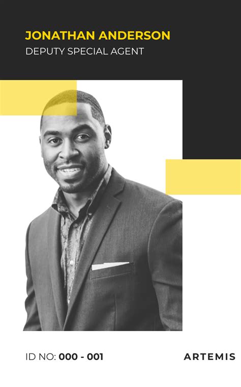 Secret Agent Id Card Template