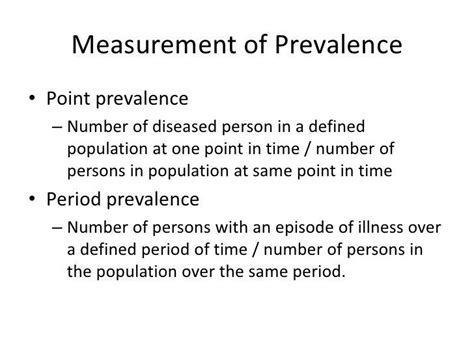 Point Vs Period Prevalence 【 E G In Period Prevalance Prevalence In One Year Period Mid