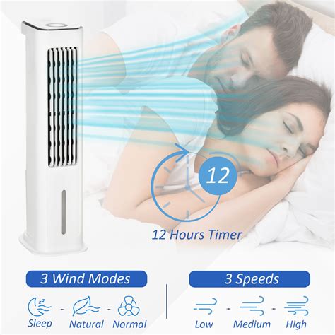 Homcom Evaporative Air Cooler Oscillating Ice Cooling Fan With 3 Modes