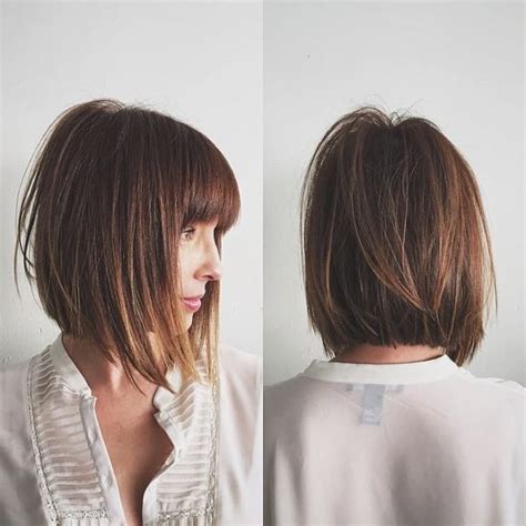 Layered Bob With Curtain Bangs