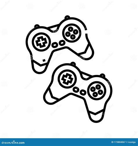 Game Console Line Icon Concept Sign Outline Vector Illustration Linear Symbol Stock Vector