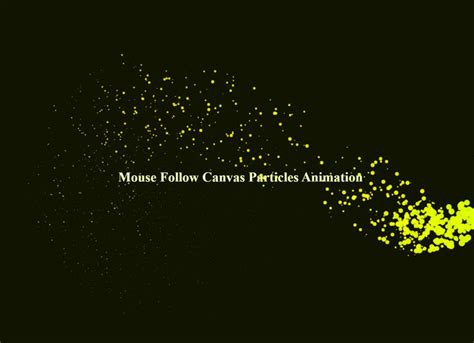Mouse Follow Canvas Particles Animation