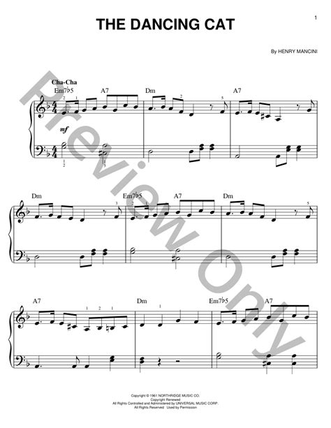 The Dancing Cat J W Pepper