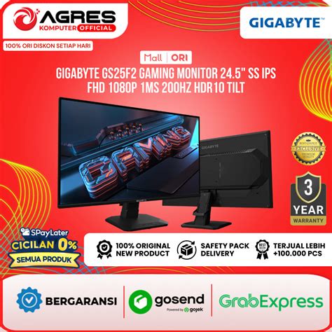 Jual Gigabyte Gaming Monitor 25 Inch Ss Ips Fhd 1080p 1ms 200hz Gs25f2