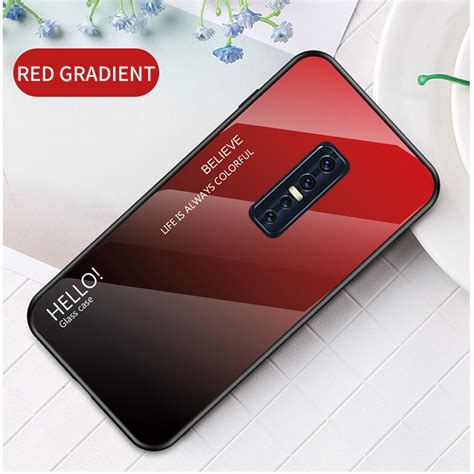 เคสโ Vivo V17 Pro Hard Glass Phone Case Glass Cover Marble Moodath