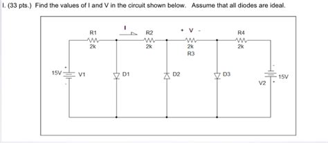 Solved Find The Values Of I And V In The Circuit Shown Chegg Com
