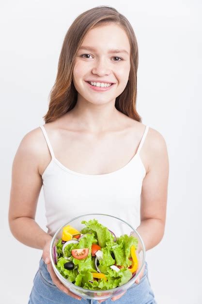 Premium Photo Girl Enjoying Homemade Food