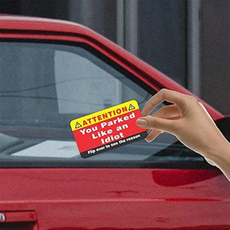Tarjetas De Visita Aparcaste Como Un Idiota Set De 100 Tarjetas De Mala Conducta Al Aparcar